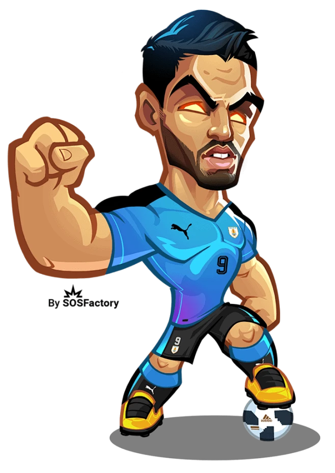 luis suarez caricature-花瓣网
