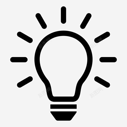 灯泡流振荡图标 灯泡 icon 标识 标志 UI图标 设计图片 免费下载 页面网页 平面电商 创意素材