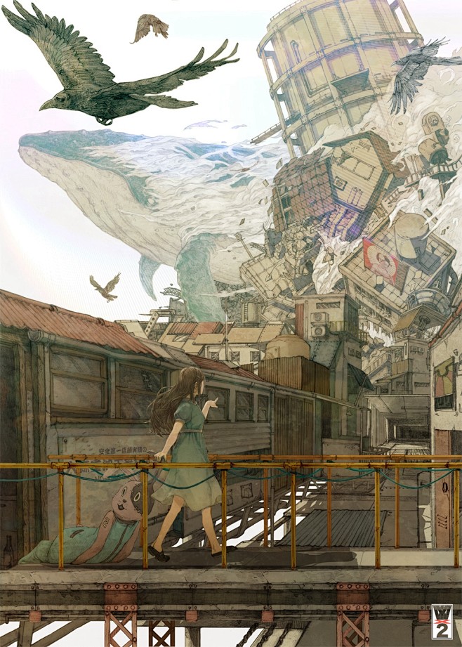 蒸汽朋克场景原画蒸汽朋克场景气氛图来自cgbook.cn (134)