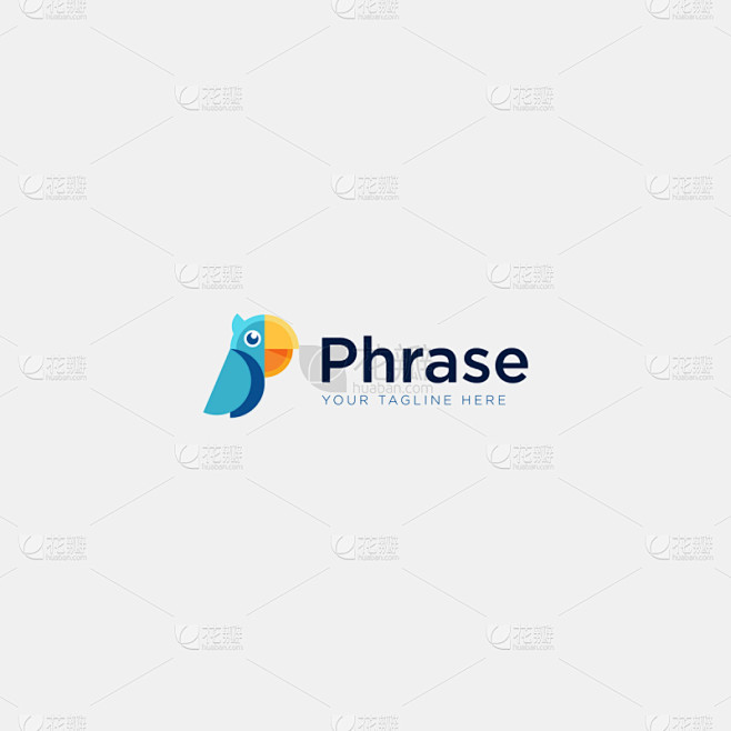 mascot phrase logo design with parrot bird