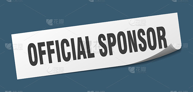 official sponsor sticker. official sponsor square