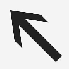 图标-花瓣网|陪你做生活的设计师 | ps://88icon.com 左上箭头 填充 大 倾斜 粗 标志性