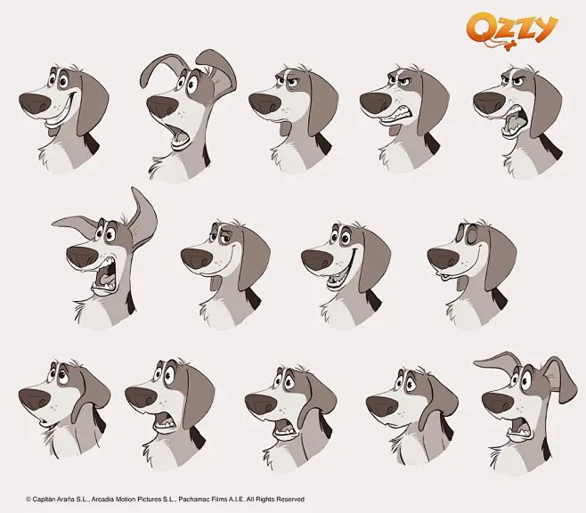 Expresiones básicas de Ozzy, el beagle protagonista de la película de ...