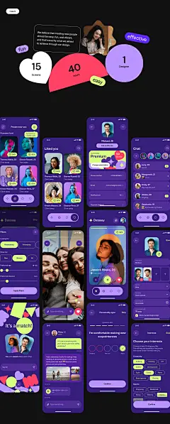 mobile Dating app UI/UX user interface ui design tinder dating app-花瓣网