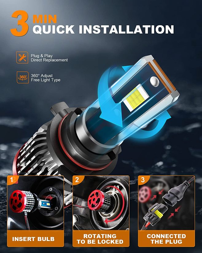 Amazon.com: FITMOTORS 9006/HB4 Low Beam and 9005/HB3 High Beam LED Headlight Bulbs Combo, 32000 ...