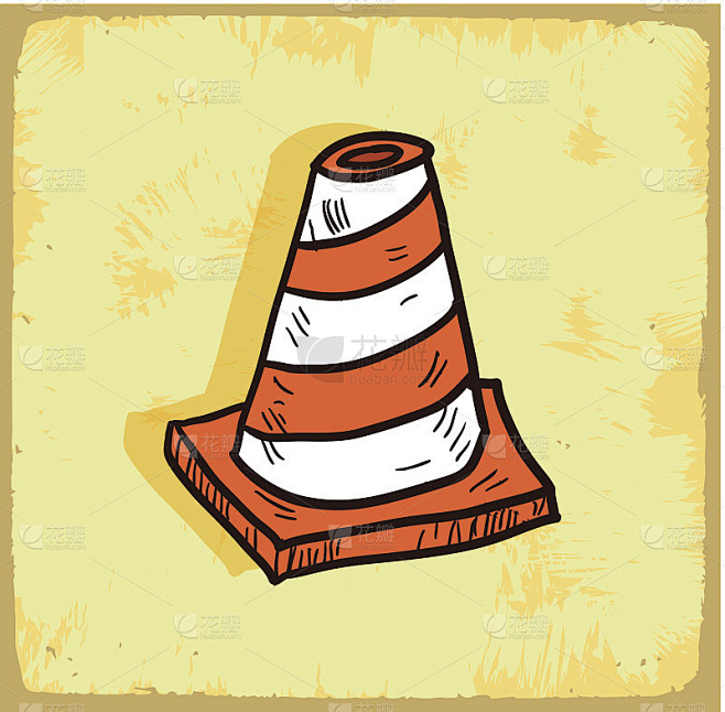 路标，矢量图。