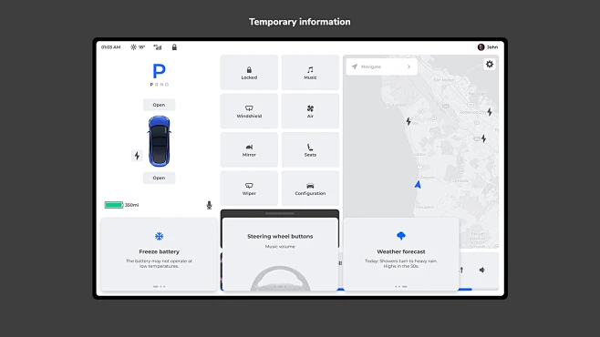 Tesla Model 3: UI redesign : Tesla Model 3: UI redesign-花瓣网