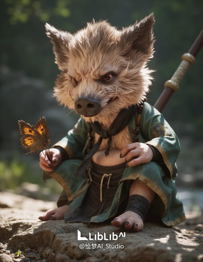 绘梦神话 | 超神黑八戒 | 游戏CG概念设计 | 游戏IP-LoRA-绘梦AI_Studio-LiblibAI-花瓣网