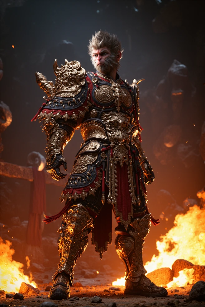 FLUX|黑神话悟空角色控制模型-LoRA-阿屿同学-LiblibAI-花瓣网