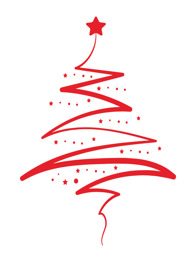 线条圣诞树-花瓣网