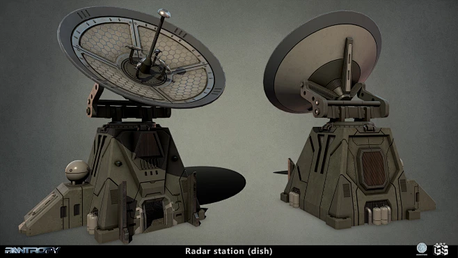 Radar station, Studio 801 . : Low-poly 3d model “Radar station”. For ...
