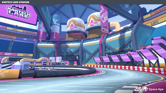 Go Race: Kartech Labs Stadium, Space Ape Games : One of the stadiums in ...