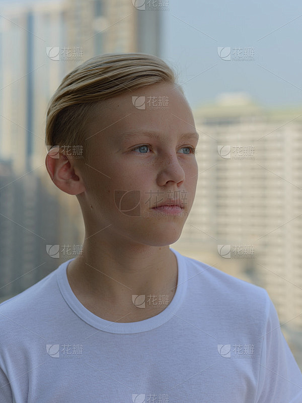 欧洲男孩在户外