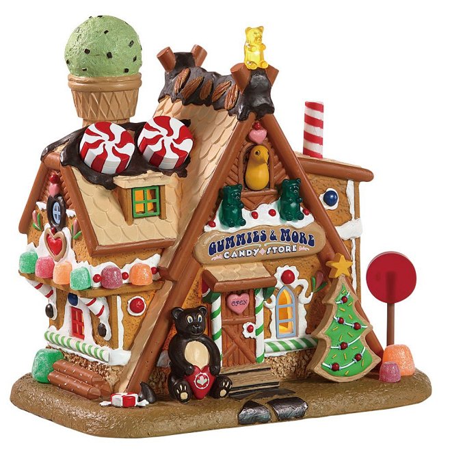 Lemax 85436 Gummies & More Candy Store, Standard Lighted Building- Gift ...