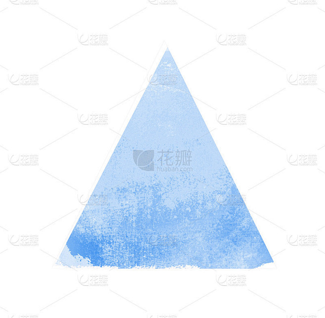 水彩三角形在白色的背景