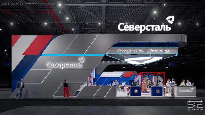 【SEVERSTAL】展台设计分享 – 52展览设计-花瓣网
