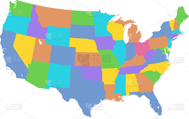 美国的地图