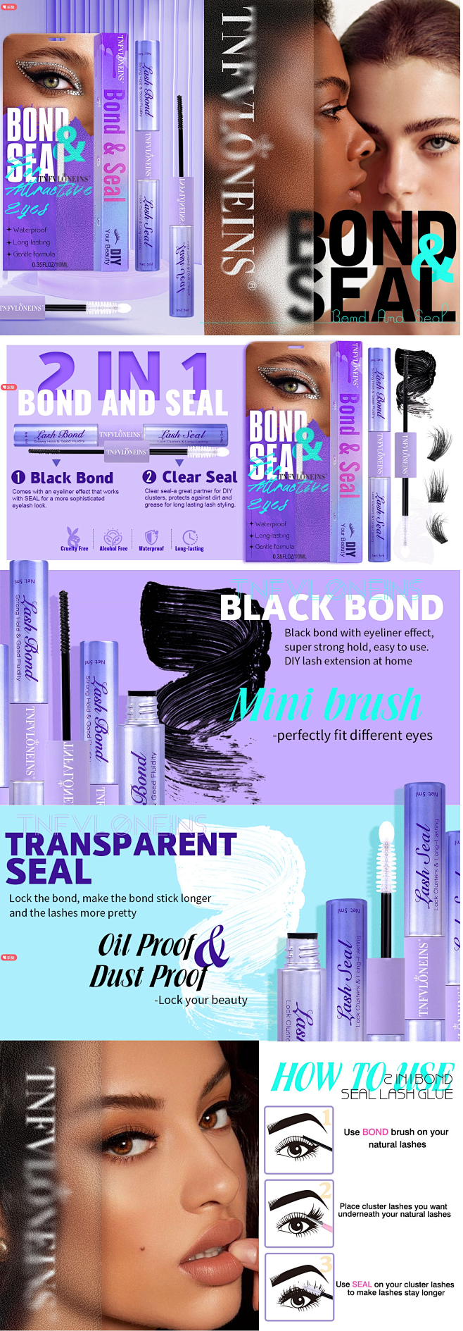 Amazon.com: Lash Bond and Seal Eyelash Glue Waterproof DIY Lash ...