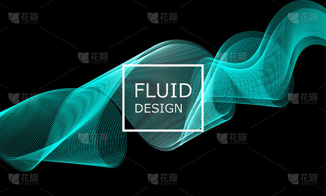 Flow shapes design. Liquid wave. 3d flow shape.