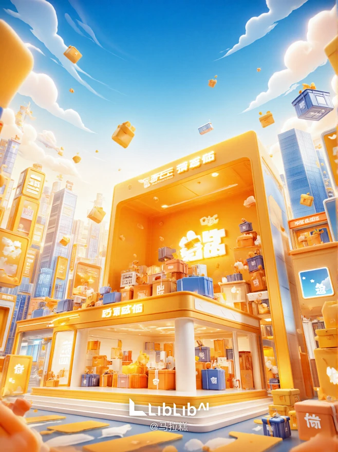 R_电商 | 海报平台展台-LoRA-挣钱养菜菜-LiblibAI-花瓣网