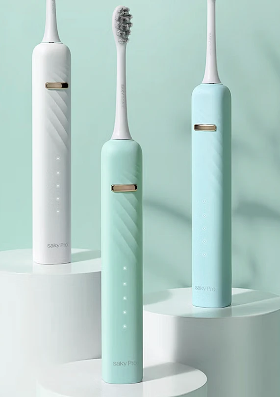 【舒客saky Pro声波电动牙刷】舒客电动牙刷成人/学生 情侣礼物送男士/女友 可充电 声波 软毛 5档清洁模式 分段式植毛T3 冰岛白 ...