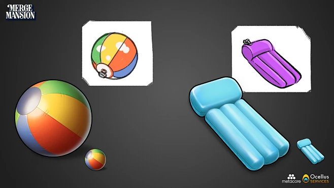 Merge Mansion - Casey and Skatie : Pool Toys-花瓣网