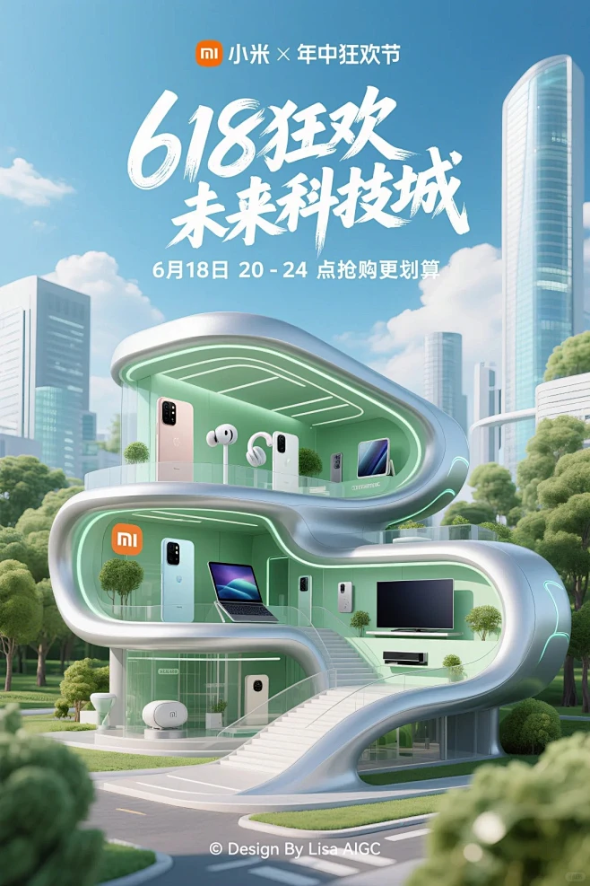 即梦AI直出小米618未来科技活动海报！_10_Lisa AIGC_来自小红书网页版-花瓣网