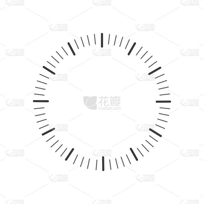 Blank Clock icon isolate on white background.