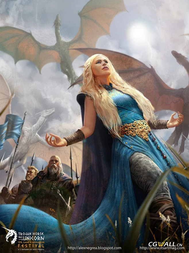 cgwall.cn分享优质原画资源 龙母游戏原画教程 -花瓣网