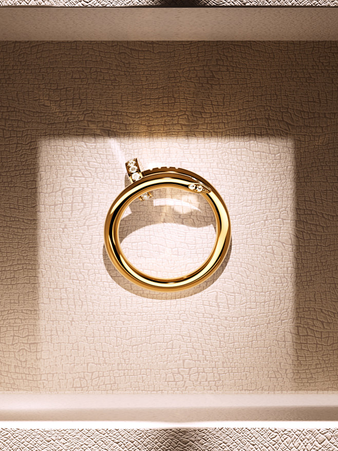 Cartier Juste Un Clou Ring 3D CGI Jewelry Key Visual Behance (9)