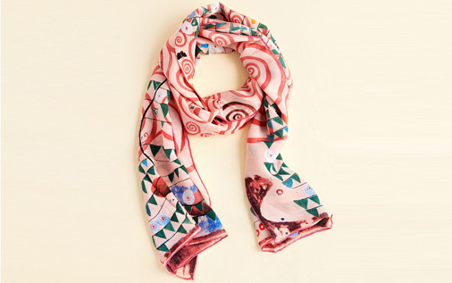 S.K.T几何图油画丝巾，想送给我妹妹，可惜没货了