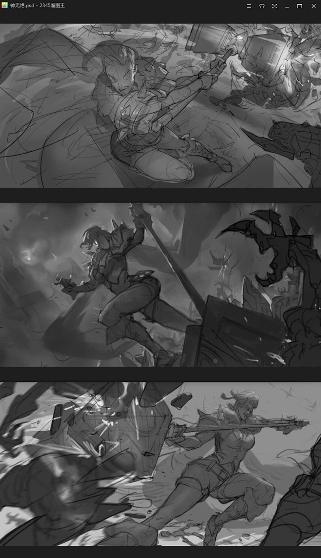 王者荣耀钟无艳美术重绘-原创2D角色-2D原创作品,微元素 - Element3ds.com!-花瓣网