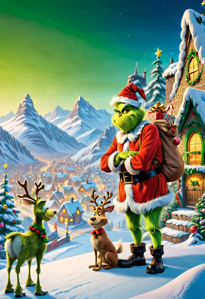 A guy known as "The Grinch" lives on the top of a mountain. At the foot ...