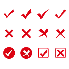 矢量对号错号对错打勾打叉免抠icon图标_40898054_2-花瓣网