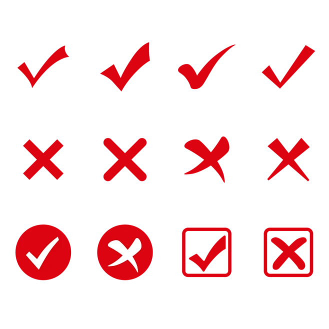 矢量对号错号对错打勾打叉免抠icon图标_40898054_2-花瓣网