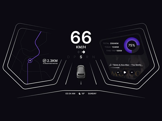 HMI UI Concept app application audi automotive car dashboard design hmi ...