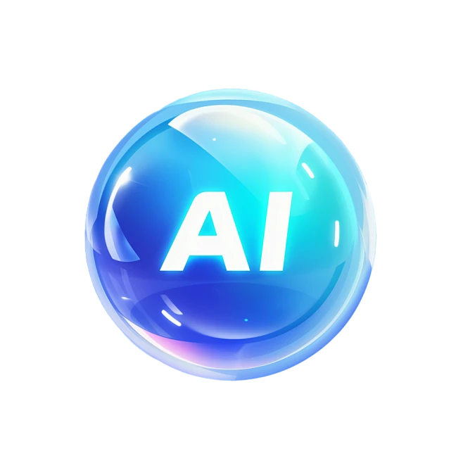 xjkjdcl_Blue_green_gradient_transparent_orb_icon_with_white_AI ...