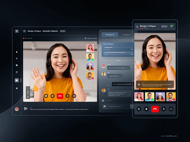 UI设计app ui界面设计视频通话-花瓣网
