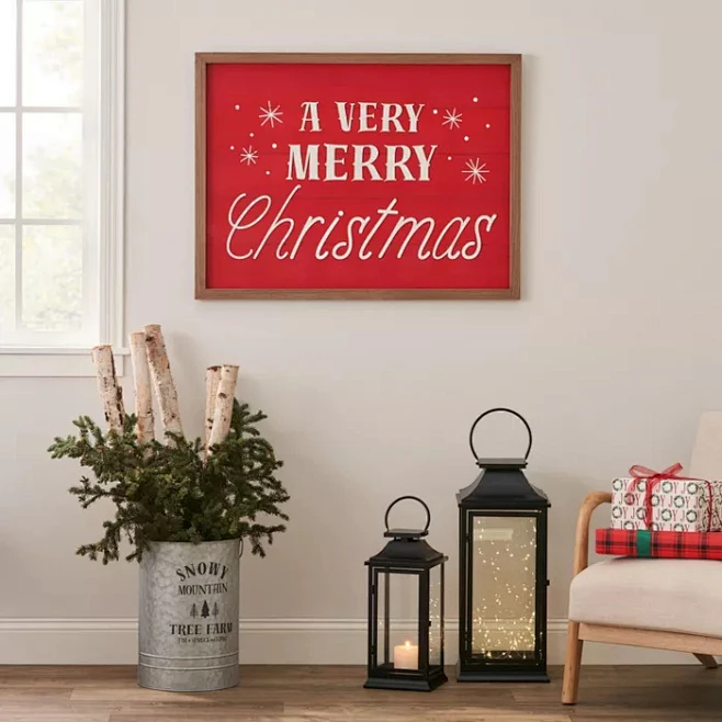 A Very Merry Christmas Oversized Hanging Sign Red - Wondershop&8482 ...
