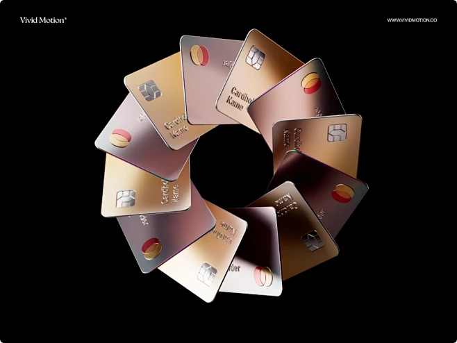 3D Credit Cards Animation by Constantin Calcatinge for Vivid Motion® on ...