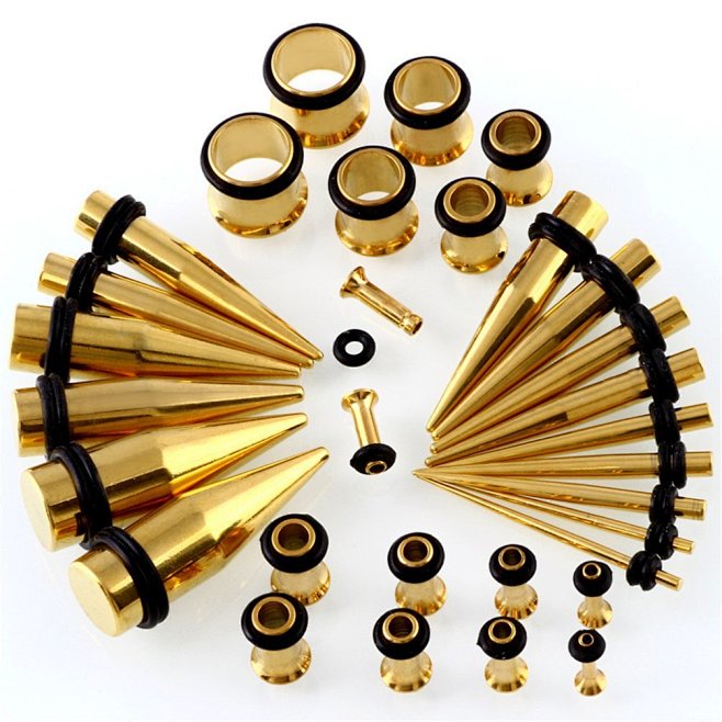 Amazon.com: 36PCS Ear Gauge Stretching Kit Stainless Steel Tapers and ...