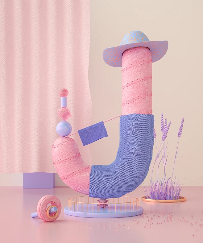 C4D-26个字母练习_执念萧萧_68Design-花瓣网