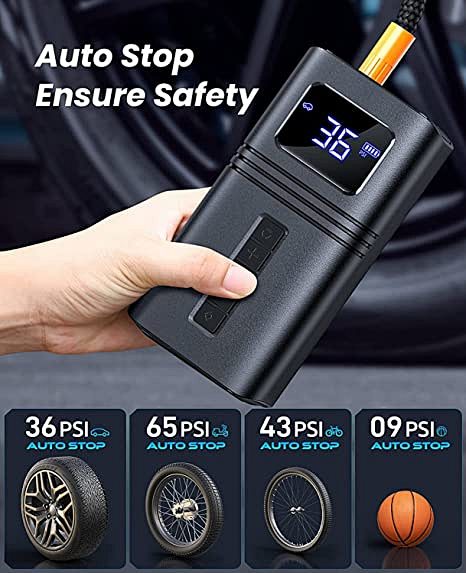 Amazon.com: RYSEAB Tire Inflator Portable Air Compressor for Car Tire ...
