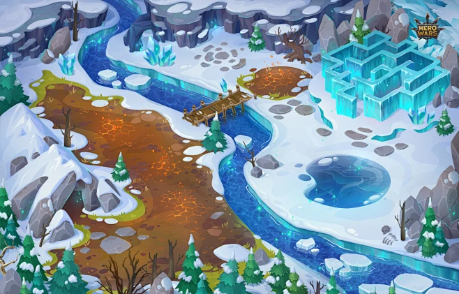 Winter map-花瓣网