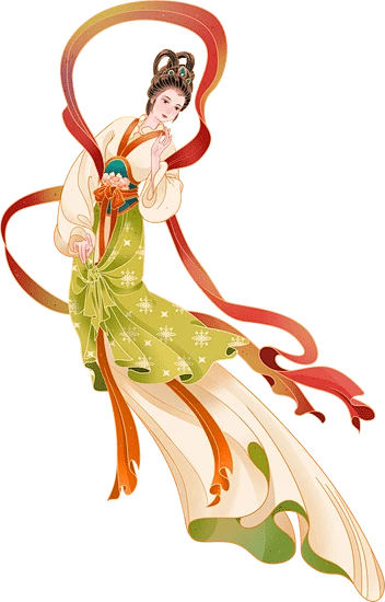 创意国潮风中秋节插画-嫦娥-花瓣网