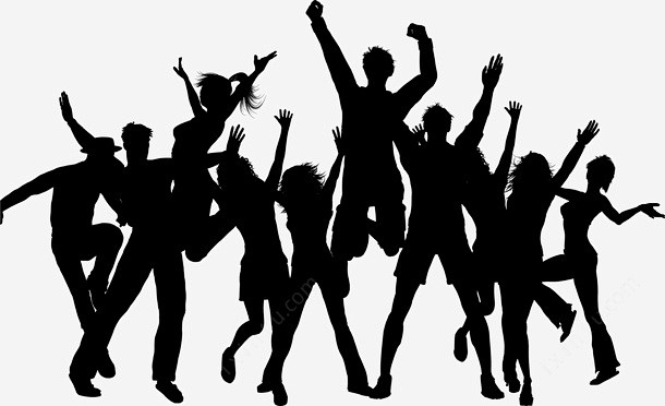 黑色激情人影免抠png素材_新图网ixintu.com