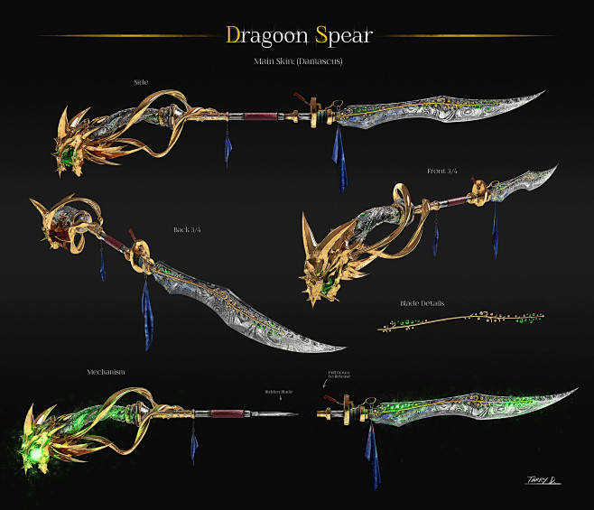 Dragoon Spear, Terry Dang : Spear weapon piece done for Prop & Vehicle ...