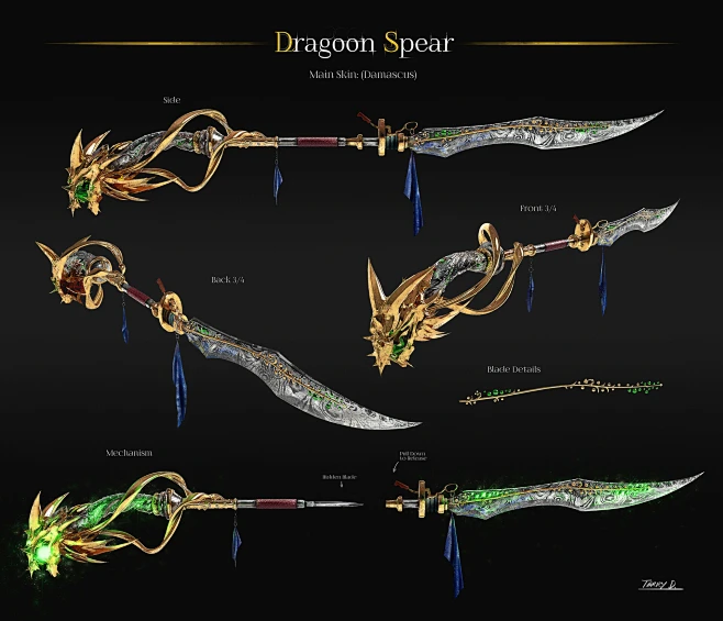 Dragoon Spear, Terry Dang : Spear weapon piece done for Prop & Vehicle ...
