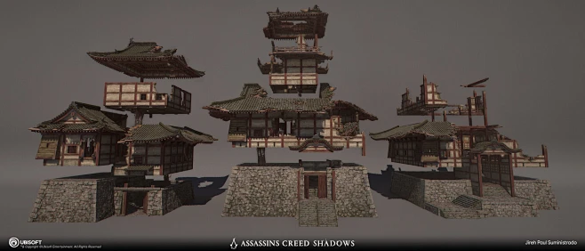 Assassin's Creed Shadows - Architecture - Destroyed Castle Breakdown-花瓣网