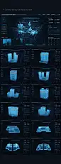 Ae c4d city data visualization FUI HUD Interface large screen 大屏数可视化-花瓣网
